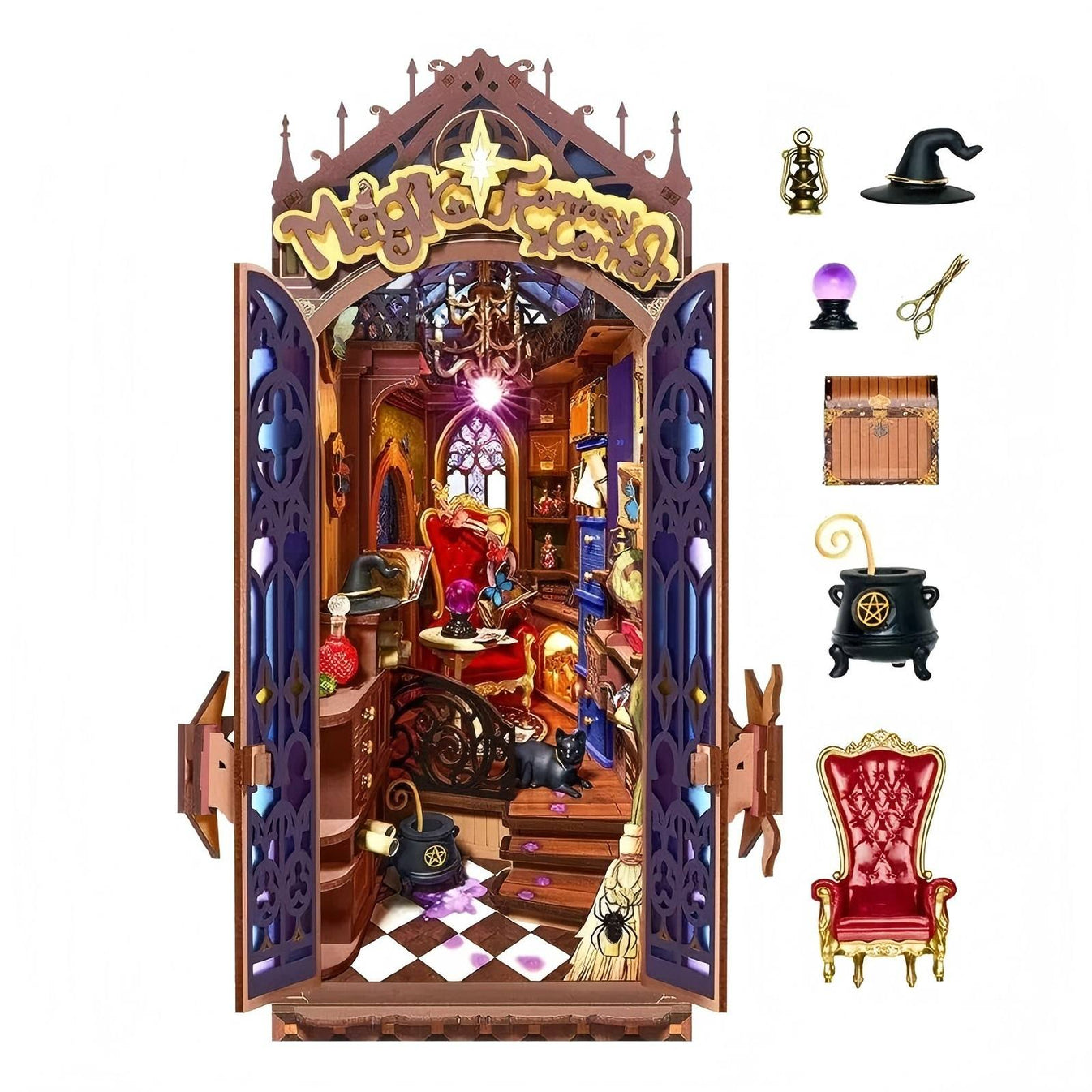 Magic Fantasy Corner DIY Book Nook Kit | Gothic Wizard Miniature ...