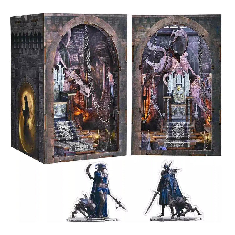 Throne of Bones DIY Book Nook Kit | LED Fantasy Book Nook Shelf Insert ...