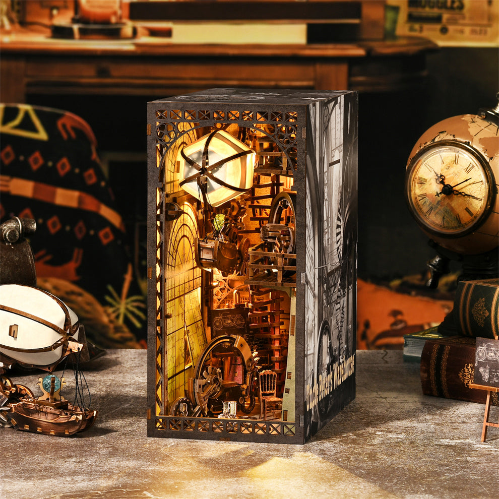 Uncle Peter’s Steampunk Workshop DIY Book Nook Kit – DIYSLAND