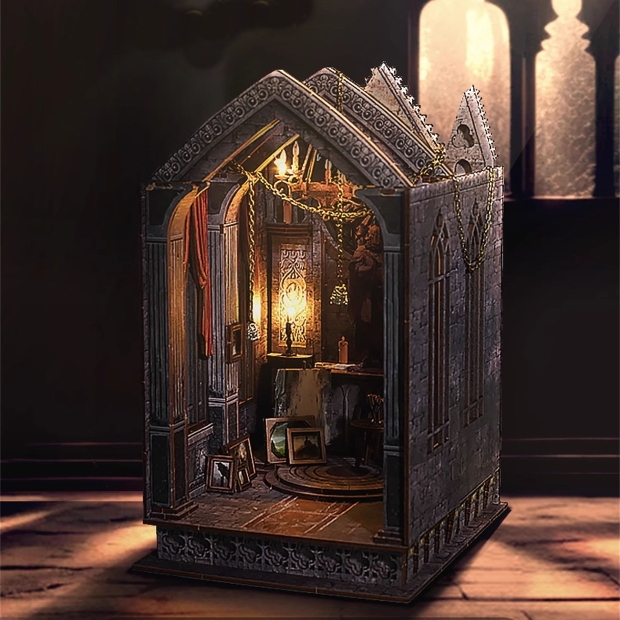 Quiet Night Prayer DIY Book Nook Kit | Gothic Church Bookshelf Insert ...