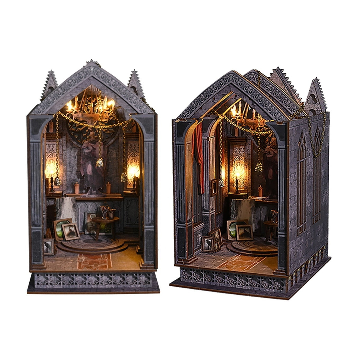 Gothic Architecture Inspired DIY Book Nook Kit | 3D Wooden Bookend ...